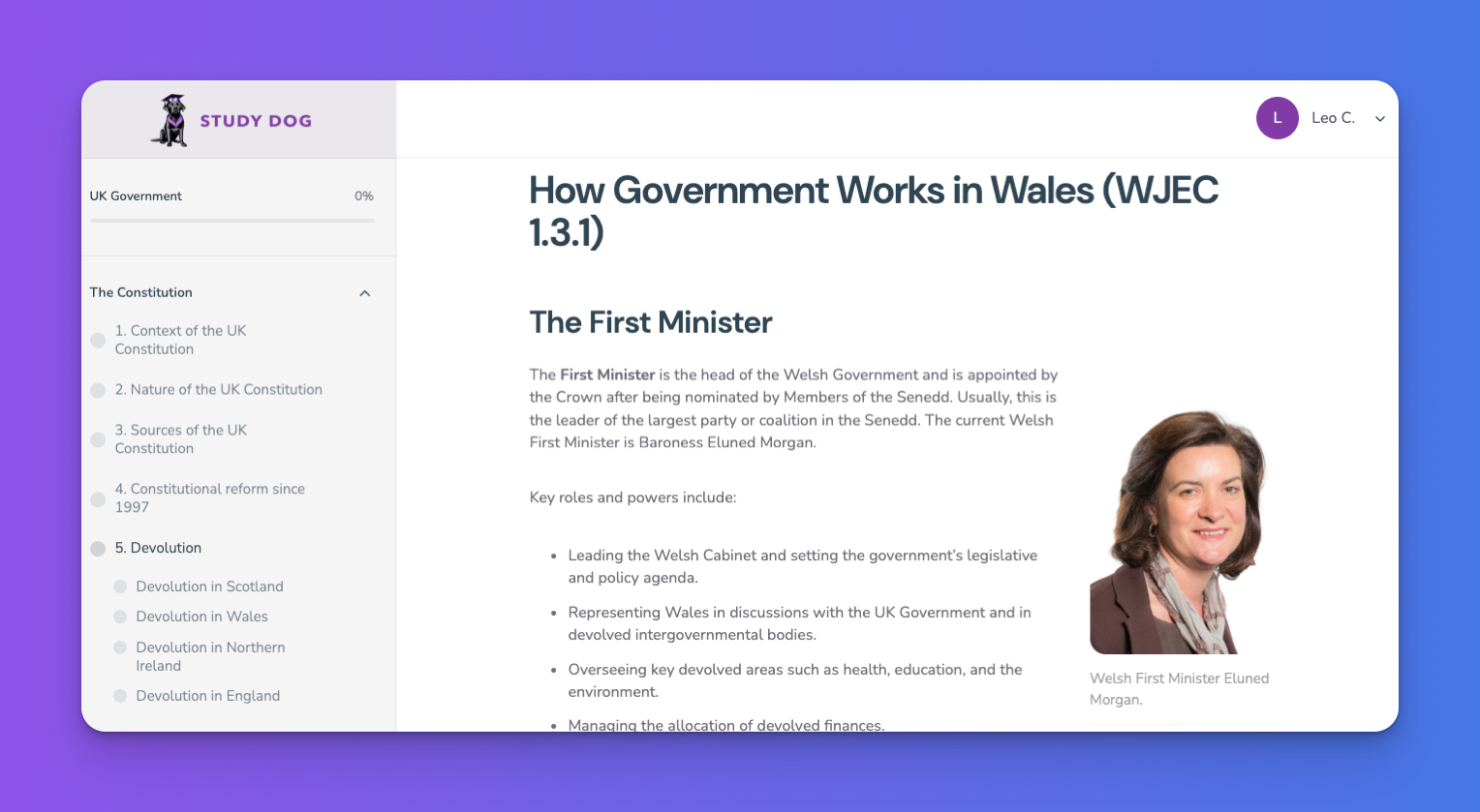 WJEC A Level Government and Politics Resources: Study Dog